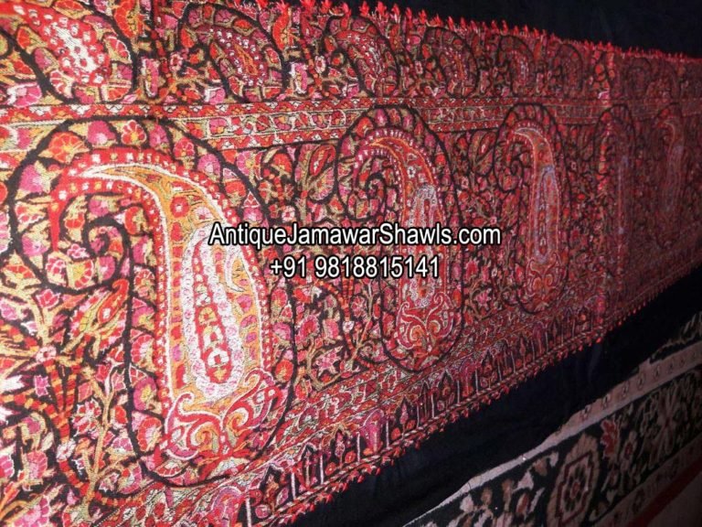 (73) Antique Durukha Pallowdar Jamawar Shawl - AntiqueJamawarShawls.com