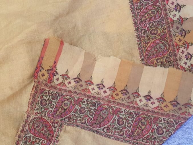 (73) Antique Durukha Pallowdar Jamawar Shawl - AntiqueJamawarShawls.com